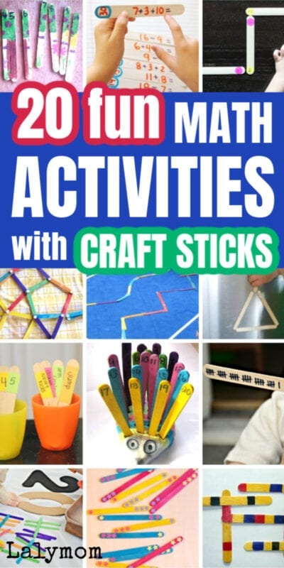 20 Fun Math Activities Using Craft Sticks - LalyMom
